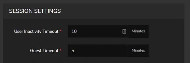 How to change the User Inactivity Timeout - QuickBox.IO