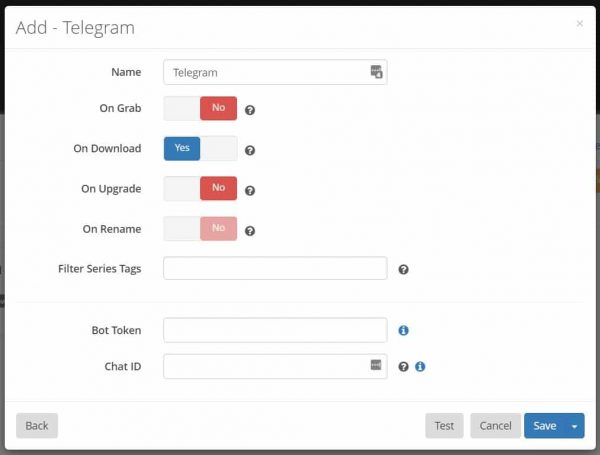 How to connect Telegram with Sonarr - QuickBox.IO
