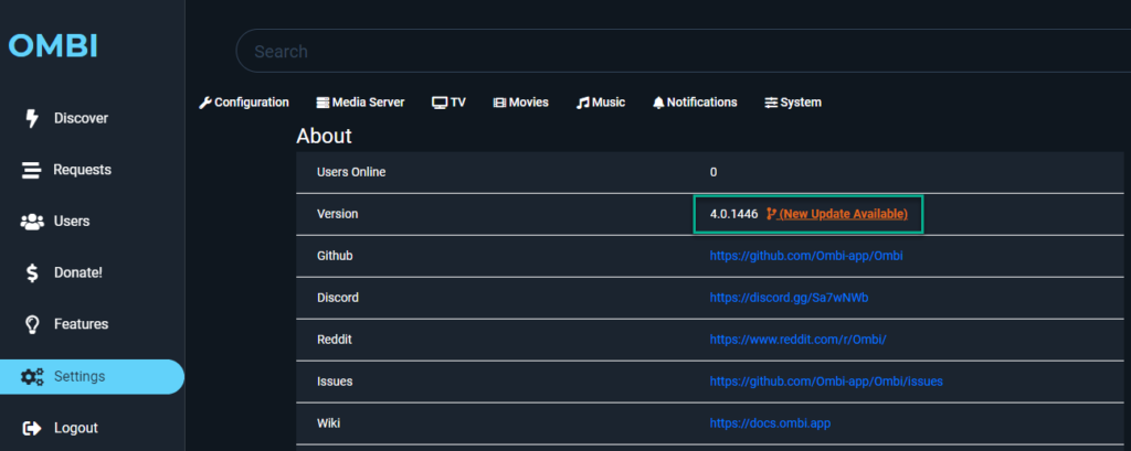 How to Update Ombi - QuickBox.IO