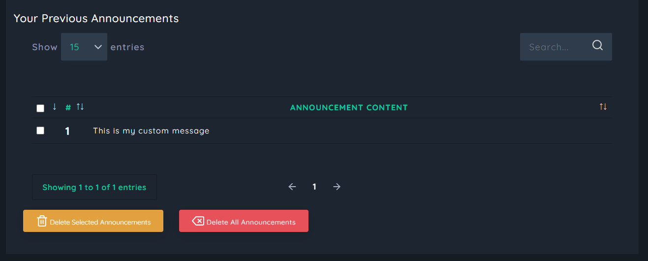 How to Create an Admin Announcement Notice - QuickBox.IO